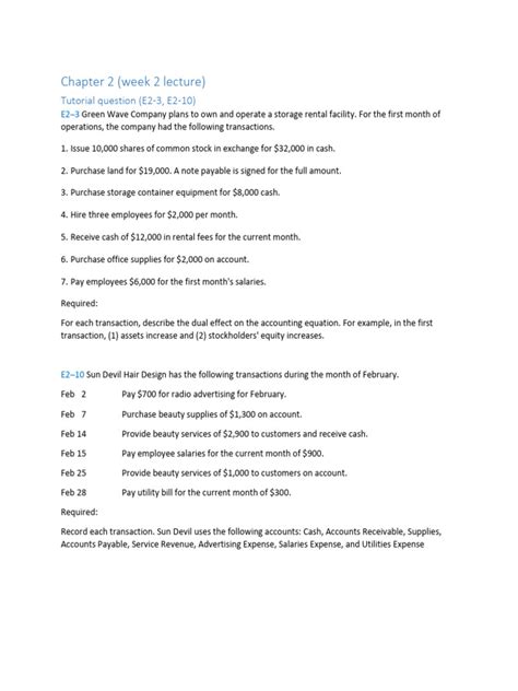Week 2 Topic Tutorial Question Pdf Expense Equity Finance