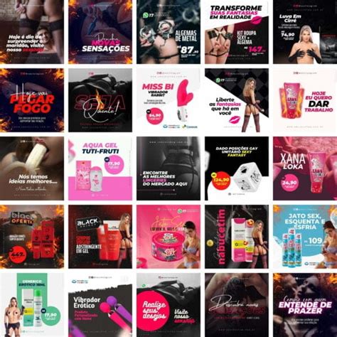Pack Canva Sex Shop Template Canva 50 Artes Bônus Midas Design