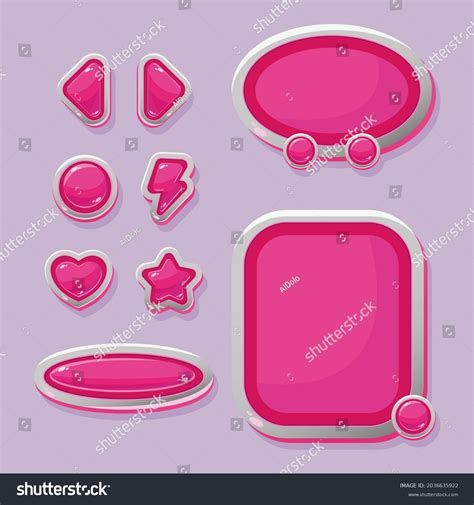 Vector Buttons Navigation Windows Design Game Stock Vector Royalty Free 2036635922 Shutterstock