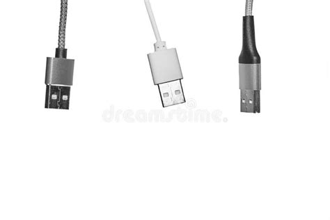 Black And White Universal Serial Bus On A White Background Stock Photo Image Of Broadcast