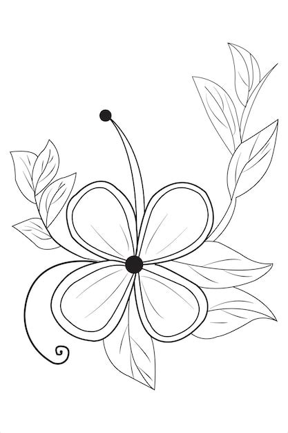 Premium Vector Beautiful Sweet Pea Flowers With Leaves Set Line Art