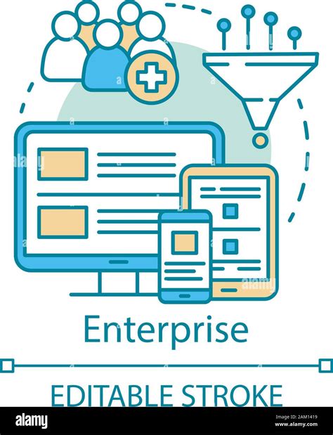 Enterprise Concept Icon Digital Marketing Tools Subscription Tariff