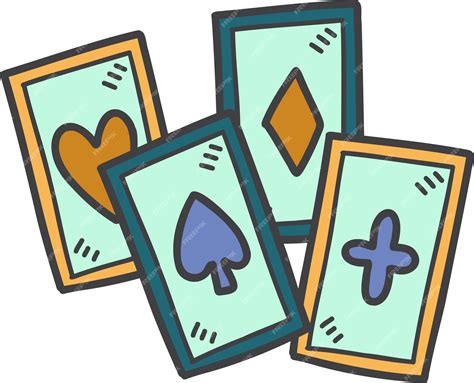 Comic Playing Cards Clip Art