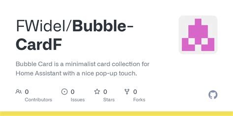 GitHub FWidel Bubble CardF Bubble Card Is A Minimalist Card