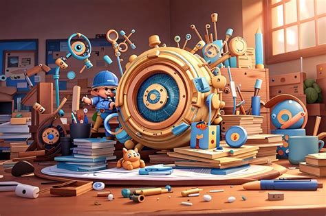 Premium Ai Image Seo Optimization 3d Render Cartoon Illustration