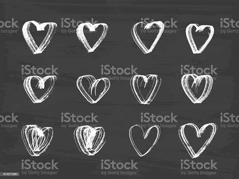 그런 지 마음 페인트 브러시 스트로크 벡터 집합입니다 사랑 해요 발렌타인의 날 개체 그룹에 대한 스톡 벡터 아트 및 기타 이미지 개체 그룹 검은색 고풍스런 Istock