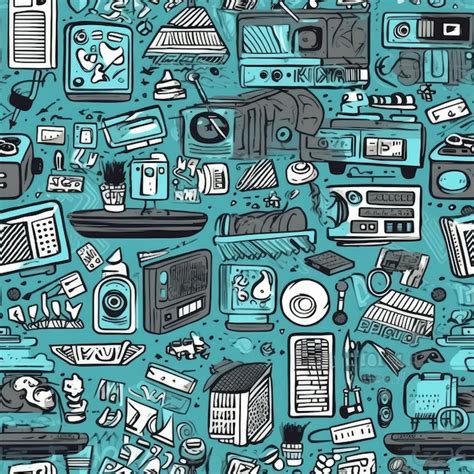 Premium Ai Image Seamless Tileable Patterns Of Abstract Graphic Elements That Are Continuous