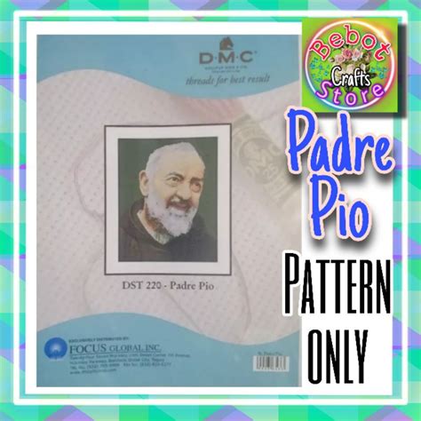 padre pio cross stitch pattern pattern only dmc shopee philippines