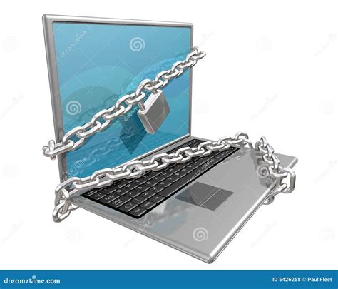 Secure Your Computer Stock Illustration Illustration Of Padlock 5426258