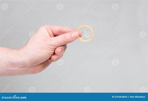 Safe Sex Condom In Man S Hand Contraceptive Stock Photo Image Of