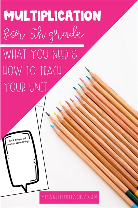 5 Exciting Multiplication For 5th Grade Resources Miss Glitter Teaches