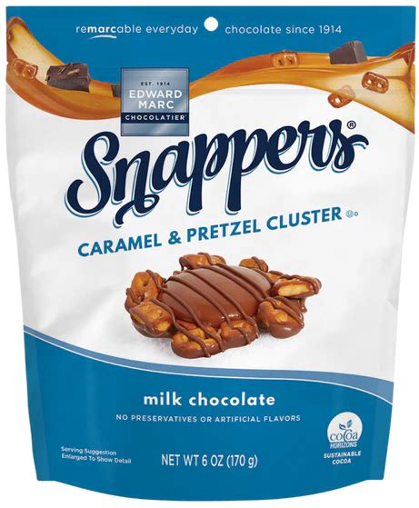 Snappers Caramel And Pretzel Cluster Milk Chocolate Balderson Village Cheese Store