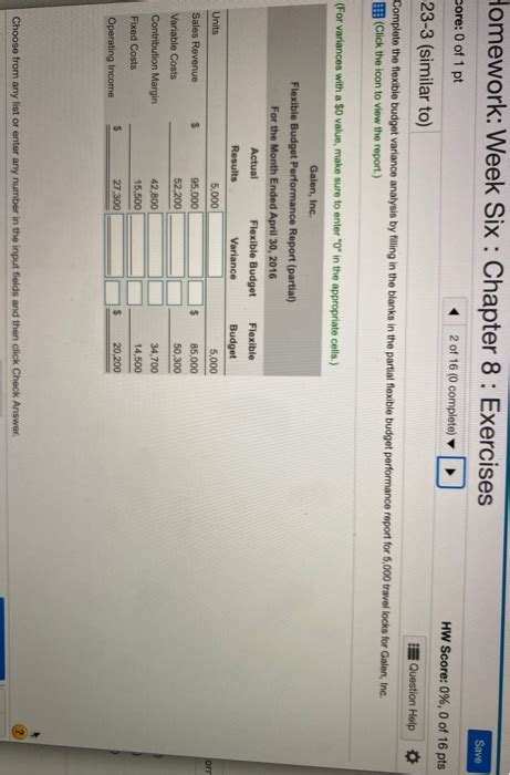 Solved Save Homework Week Six Chapter 8 Exercises Core