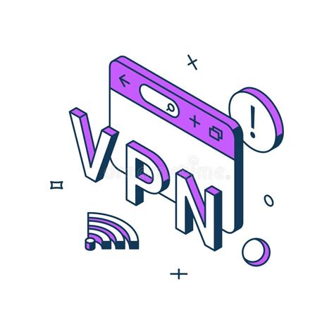Vpn Safety Browser Connection Internet Cyber Security 3d Icon Isometric Vector Illustration