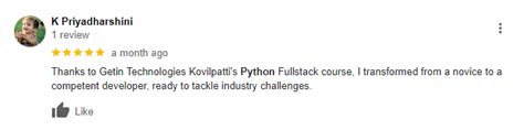 Python Full Stack Training In Kovilpatti Getin Technologies