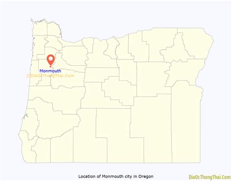 Map Of Monmouth City Oregon Thong Thai Real
