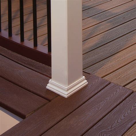 Trex 6 In X 6 In Classic White Composite Deck Post Base Trim 024291