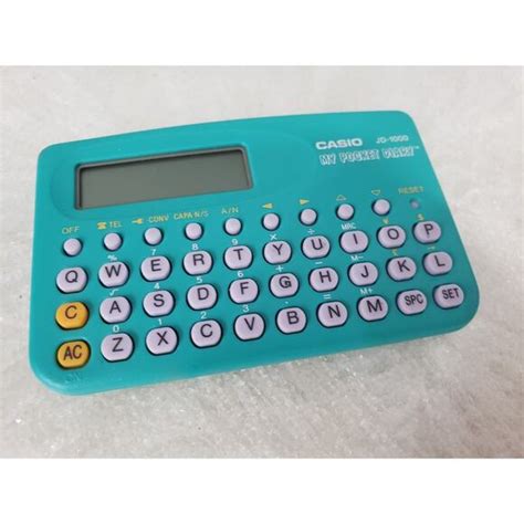 Casio Accents Vintage Casio My Pocket Diary Handheld Day Planner Directory Blue Teal Jd00
