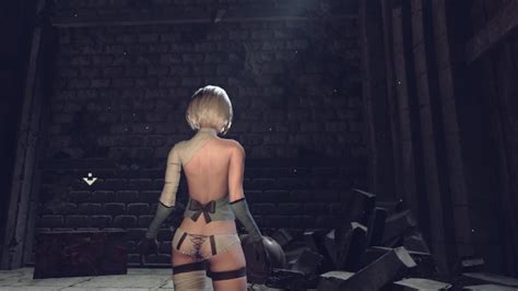 Nier Automata 2b Ryona Revealing Outfit Battle Outfit And No Band