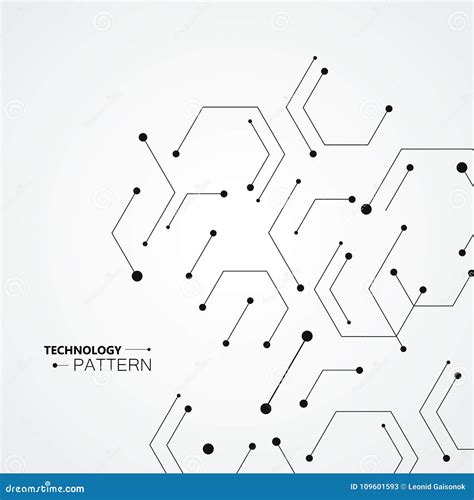 Molecular Structure Pattern Background Vector Technology Design Stock Vector Illustration Of