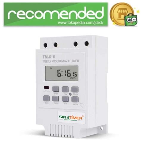 Promo SINOTIMER Power Timer Programmable Time Switch Relay 220V 30A Putih Diskon 49 Di Seller