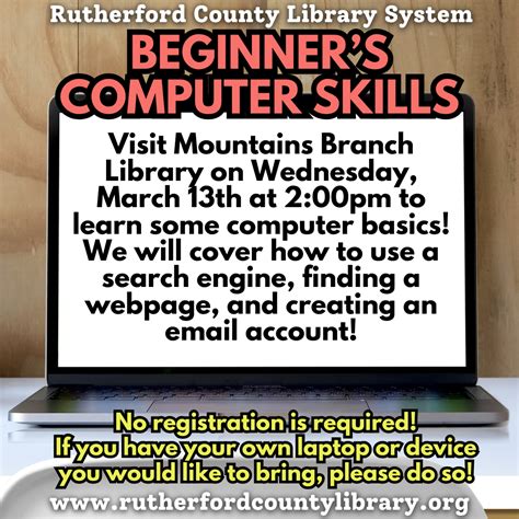 Beginners Computer Class At Mountains Branch Rutherford County