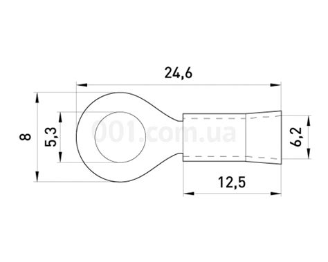 Наконечник кольцевой изолированный 2 5 4 мм² зеленый упаковка 100 шт E Terminal Stand Rv3 3 5