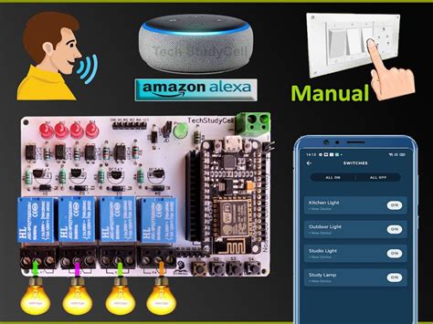 Nodemcu Esp8266 Alexa App Voice Control Smart Home System