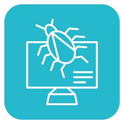 Premium Vector A Computer Screen With A Bug On It And A Monitor On It