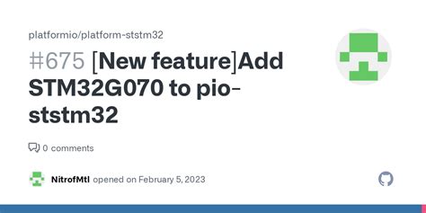 New Feature Add STM32G070 To Pio Ststm32 Issue 675 Platformio