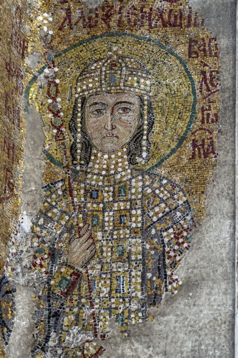 Turkiye Istanbul Hagia Sophia Detail Of A Byzantine Mosaic Depicting