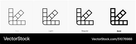 Colour Icon Thin Light Regular And Bold Style Vector Image
