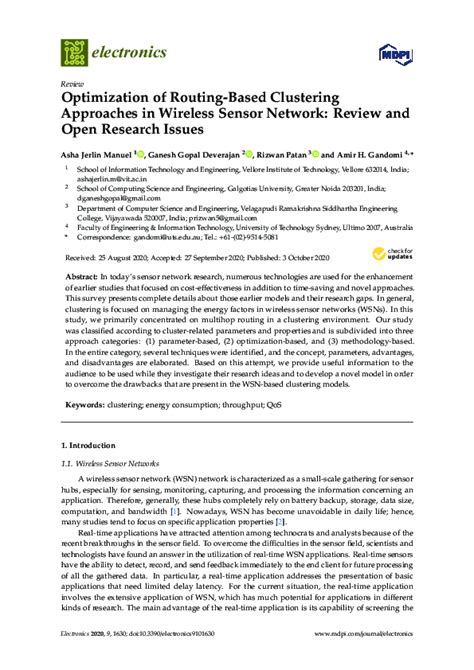 Pdf Optimization Of Routing Based Clustering Approaches In Wireless Sensor Network Review And