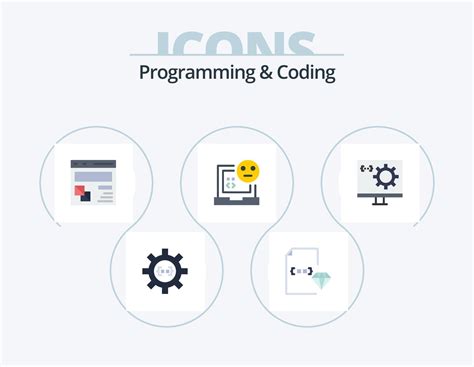 Programming And Coding Flat Icon Pack 5 Icon Design Develop Bad Document Webpage