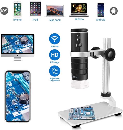 Plugable Usb 2 0 Digital Microscope With Flexible Arm Observation Stand For Windows 2 Mp 250x