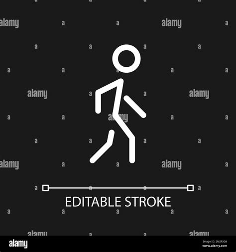 Human Pixel Perfect White Linear Ui Icon For Dark Theme Stock Vector Image Art Alamy