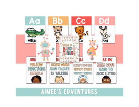 Robot Classroom Decor Bundle Editable Classroom Transformation Homeschool Room Etsy