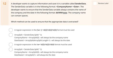 Extracting Formatted Data From String Certification Uipath