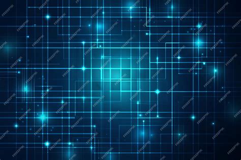 Gradient Dark Blue Futuristic Digital Grid Background Premium Ai Generated Image