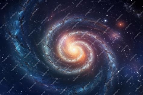Premium Ai Image Spiral Galaxy Abstract Space Background Ai Generated Illustration