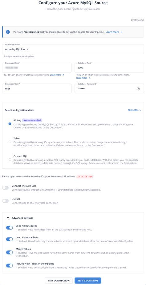 Azure MySQL Hevo Data