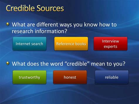 Ppt Finding Credible Sources Powerpoint Presentation Id2846697