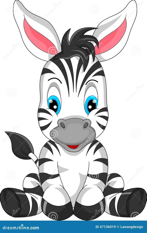 Cute Zebra Cartoon Stock Vector Illustration Of Hoof 47136019
