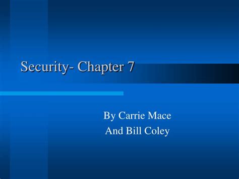 Ppt Security Chapter 7 Powerpoint Presentation Free Download Id 5065581