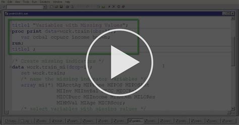 Demo Imputing Missing Values Preparing The Input Variables Part 1 Coursera