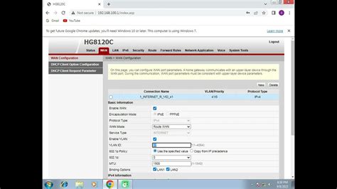How To Add Vlan In Onu Onu Bridge Mode Configuration Hg8120c Youtube
