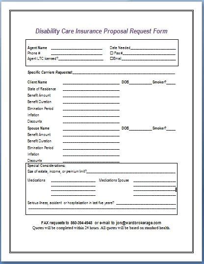 Disability Benefits Application Form Templates Download