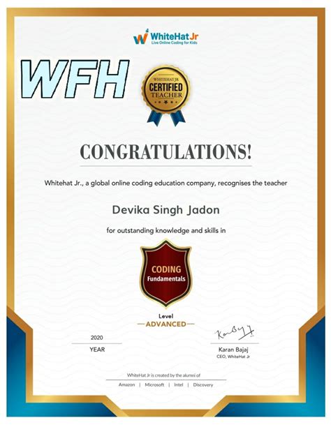 Whitehatjr Teacher Coding Blissful Devika Singh Jadon