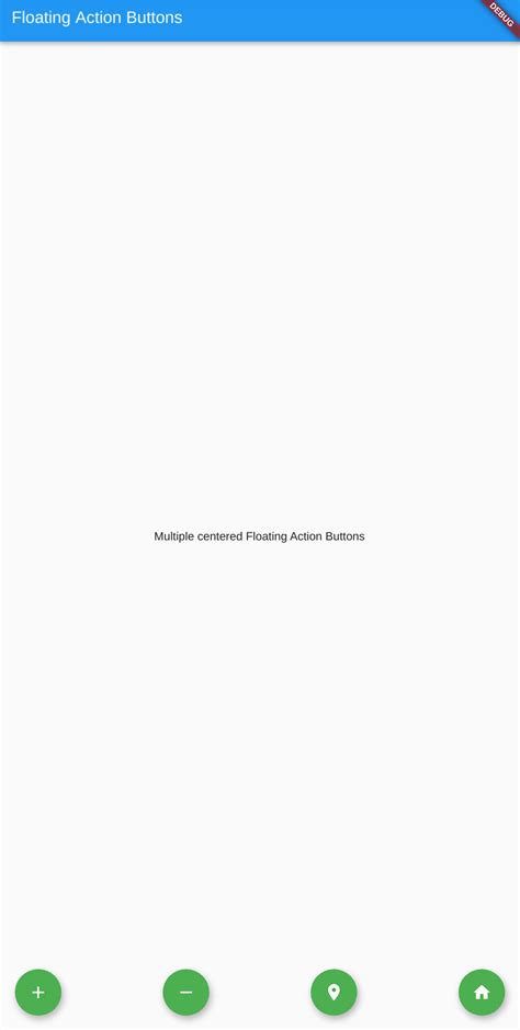 Dart Flutter Multiple Centered Floating Action Buttons Stack Overflow