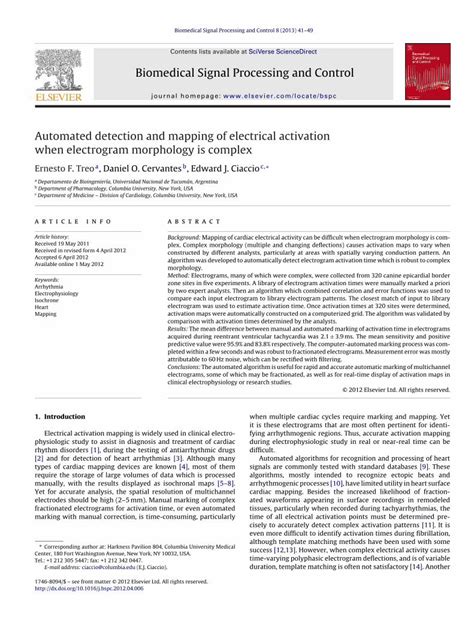 pdf automated detection and mapping of electrical activation when